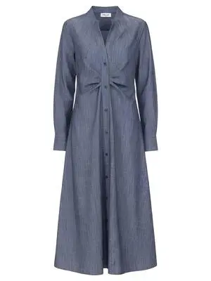 CALLAS MILANO Ps26 Genny Long Sleeve Shirt Dress - Navy