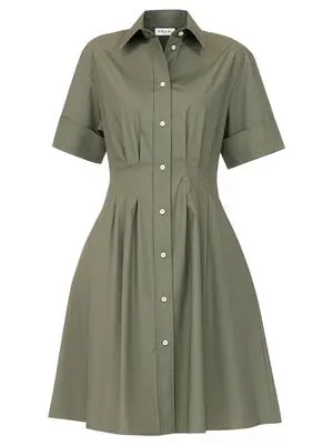 CALLAS MILANO Ps26 Bergamo Fit And Flare Shirtdress - Olive
