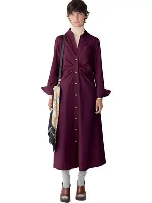 FW25 Genny Button Front Shirt Dress - Violet
