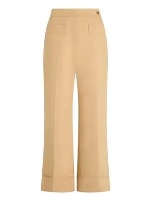 FW25 Brody Cropped Wide Cuff Tailored Pants - Pale Camel