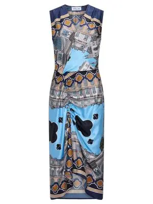 Permanent Collection Agnes Wrap Dress In Navy - Mare