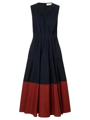 Proenza Schouler White Label Kailey Cotton-blend Poplin Midi Dress - Black