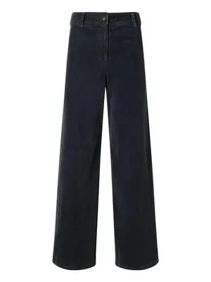 NILI LOTAN Megan Cotton Blend Pants - Dark Gray