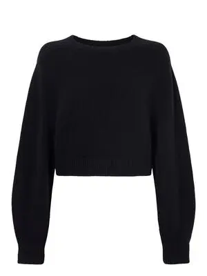 Khaite Masie Wool And Cashmere-blend Sweater - Black