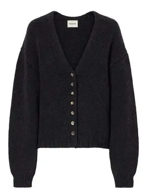 Khaite KHAITE Axel Cashmere Cardigan Dark Gray