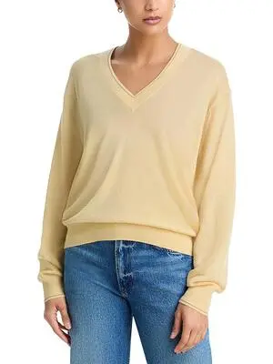 Guest In Residence The Airy V Neck Sweater - Butter/camel