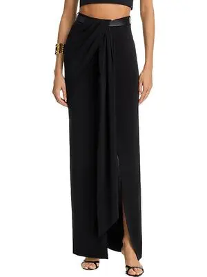 Nanushka Noelys Draped Maxi Skirt - Black/black