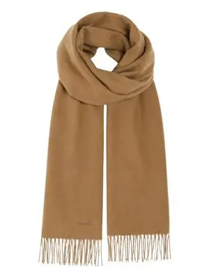 Max Mara Baci Cashmere Stole With Logo - Brown