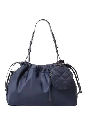 Mz Wallace Small Waverly Shoulder Bag With Quilted Pouch - Navy