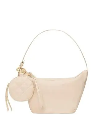 Mz Wallace Small Waverly Shoulder Bag With Quilted Pouch - Sand