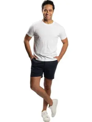 PETER MANNING NYC Stretch Chino Shorts 5 Inch - Navy