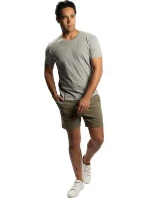 PETER MANNING NYC Stretch Chino Shorts 7-inch Inseam - Olive