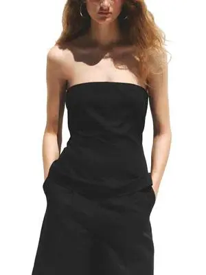 Mango Bandeau Top - Black