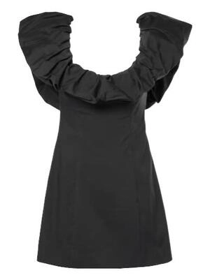 SIR. Ruffled Cotton-blend Minidress - Black