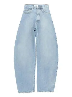 Alaïa High Waist Round Leg Jeans - Blue