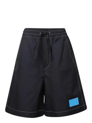 Sunnei Sunnei Wide Leg Elastic Waist Shorts Black