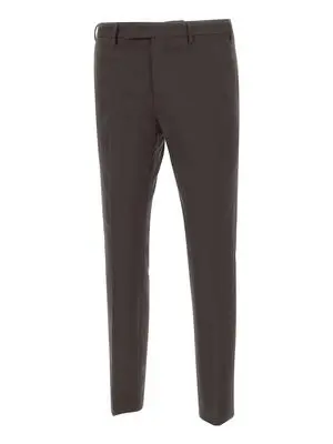 PT TORINO Dieci Slim Fit Pants - Brown