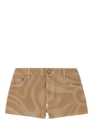 Emilio Pucci Printed Cotton-canvas Shorts - Brown