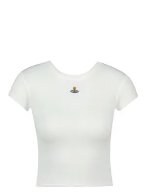 VIVIENNE WESTWOOD Cropped T-shirt - White