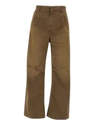MAISON MARGIELA Casual Trousers With Belt Loops - Green
