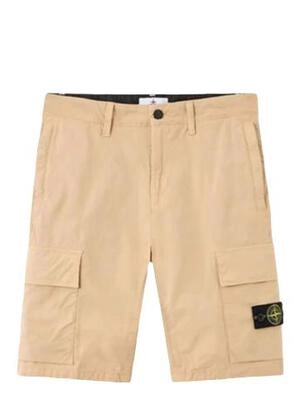Stone Island Compass Patch Cargo Shorts - Beige