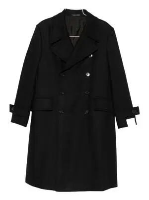 Caruso Corsaro Double-breasted Coat - Black