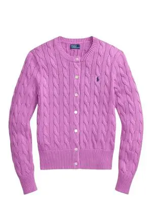 Polo Ralph Lauren Cable Knit Cardigan - Purple
