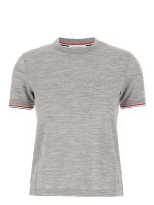 Thom Browne Short-sleeved Knitted T-shirt - Grey
