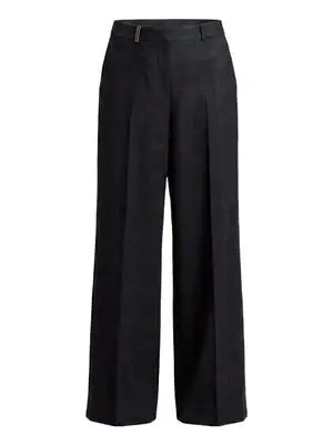 Peserico Check-pattern Trousers - Blue