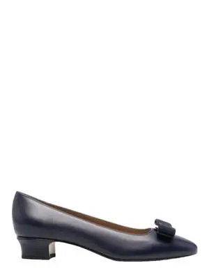 FERRAGAMO Round-toe High Heels - Navy