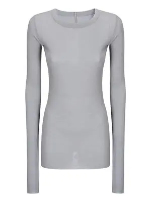 Rick Owens Crew Neck Long-sleeved T-shirt - Gray