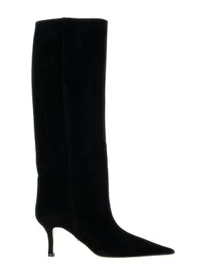 Gucci Pointed Toe Stiletto Heel Boots - Black