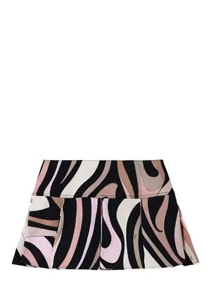 Emilio Pucci Printed Cotton-blend Gabardine Mini Skirt - Black