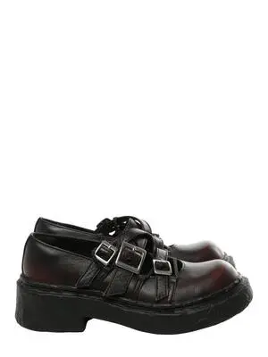 Camper Buckle Strap Loafers - Black