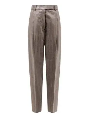 RÓHE Mélange Wool And Viscose Tailored Trousers - Brown
