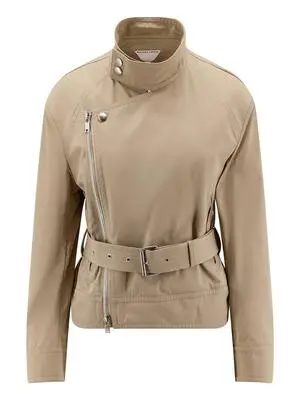 Bottega Veneta Compact Cotton Mini Trench - Beige