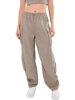 PUMA PUMA Essentials Relaxed Barrel Ripstop Cargo Slouchy Pants Mouse Gray