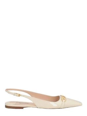 TOM FORD Ballet Flats Calfskin Brass - Ivory