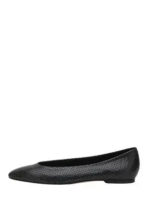 AEYDĒ Aeyde Ellie Snake Print Almond Toe Flats