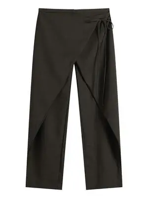 ST. AGNI Wrap Rouleau Pants - Umber