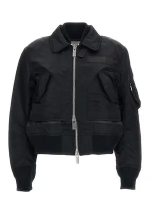 Sacai Nylon Twill Jacket - Black