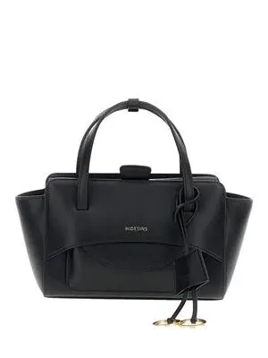 HIDESINS Hidesins Leather Shoulder Bag With Flap Nero
