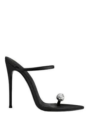Femme La Geneva Slipper With Embellished Toe - Black
