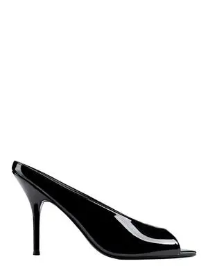 Femme La Xadé Sculptural Stiletto Slipper - Black