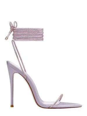 Femme La Luce Minimale Embellished Stiletto Heels - Gold