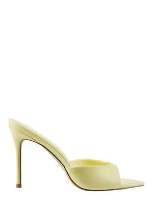 Femme La Bella Slipper Stiletto High Heel Open Pointed Toe Slip-on - Yellow