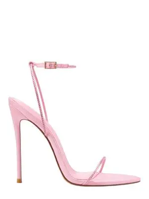 Femme La Andx Stiletto Sandal With Crystal Embellishments - Pink