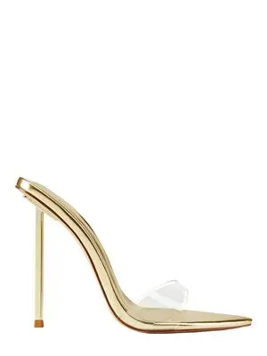 Femme La Whiskey Slipper Stiletto Sandals - Gold