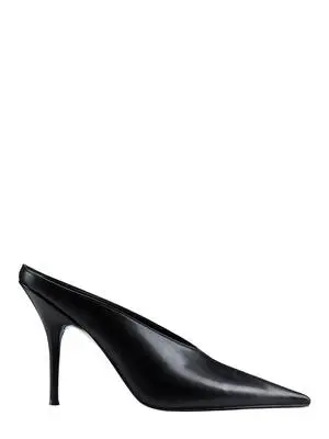 Femme La Xaden Mule Sculptural Stiletto Heel - Black