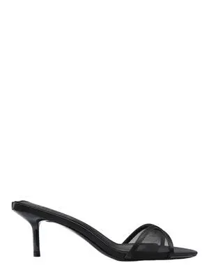 Femme La Monaco Open-toe Stiletto Slipper - Black